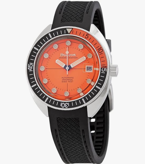 Bulova Men's Devil Diver Oceanographer Black Rubber Strap Watch 41mm 9 ...